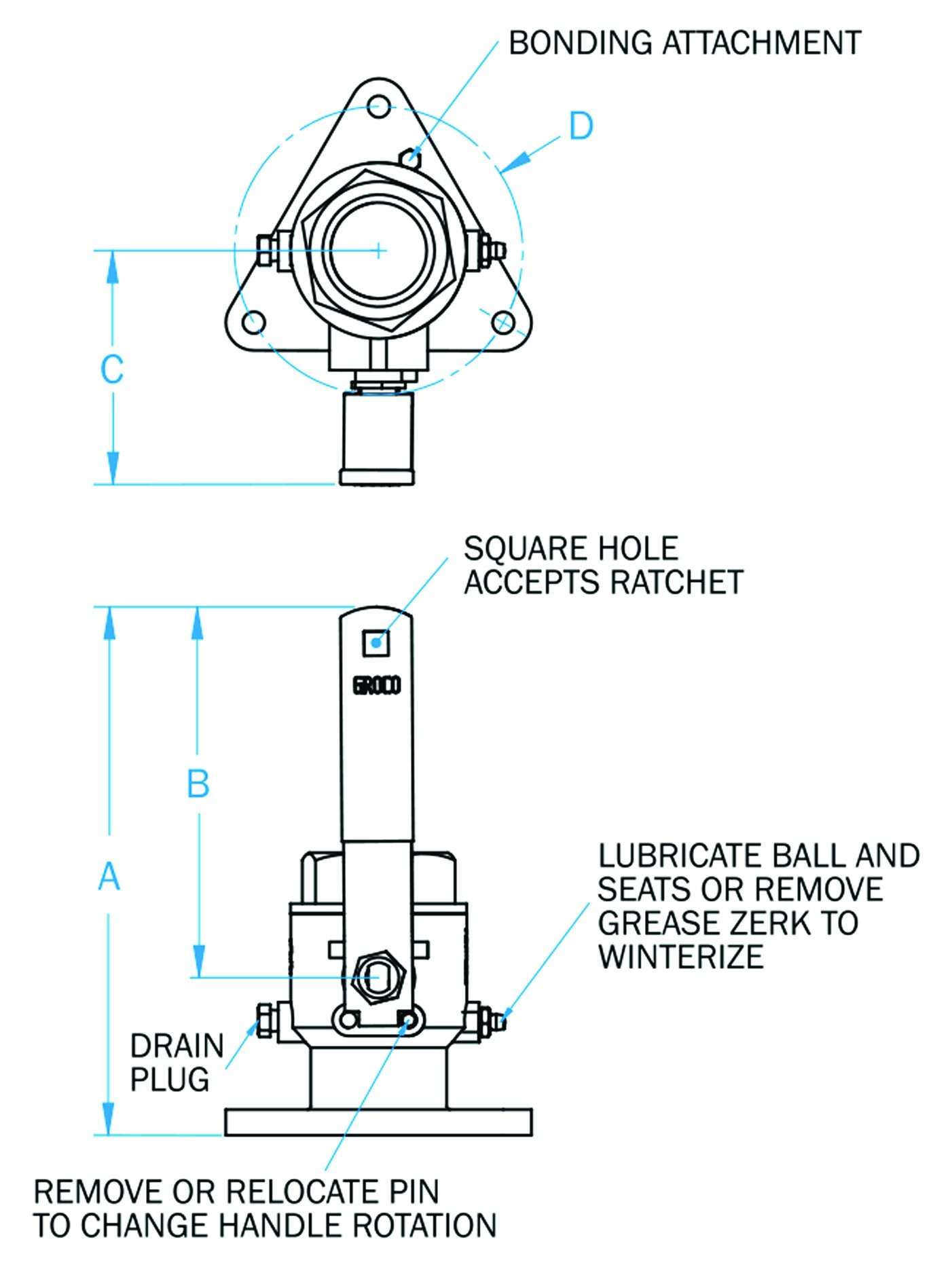 FBV-1500 1-1/2" Flanged Seacock | GROCO