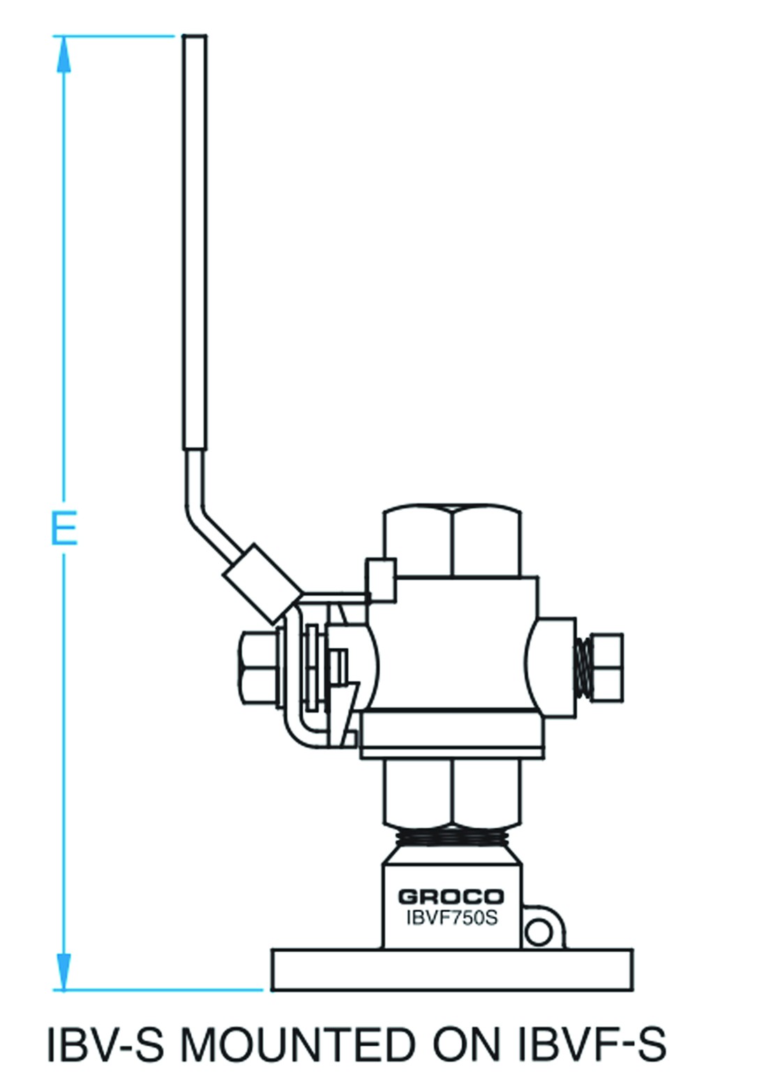 IBV-2500-S 2-1/2" NPT #316 Stainless Steel Inline Valve| GROCO